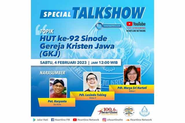 Spesial Talkshow “Topik HUT ke-92 Sinode Gereja Kristen Jawa – Sinode GKJ