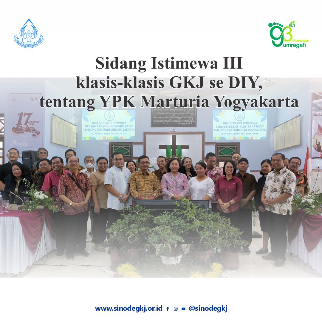 Sidang Istimewa III klasis-klasis GKJ se DIY, - Sinode GKJ